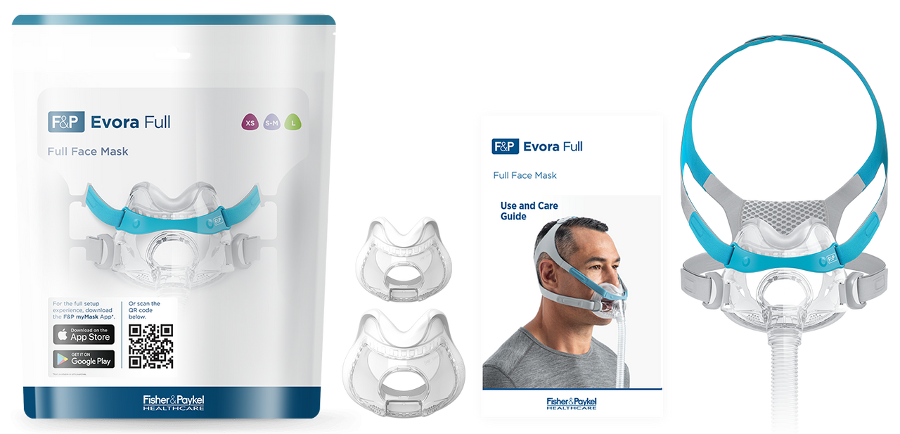 Evora Full Face CPAP Mask-Fit Pack by Fisher & Paykel|TriCare Medical ...